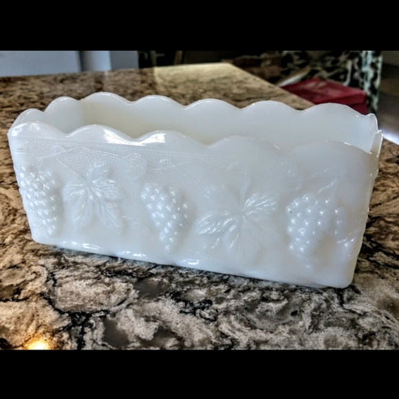 Fire King | Dining | Vintage Fire King Anchor Milk Glass Rectangle Dish ...